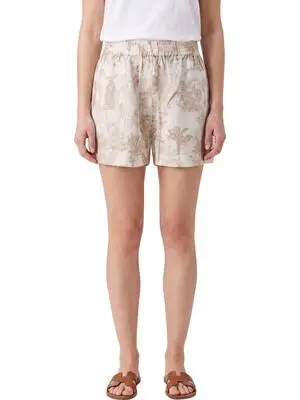 MC2 SAINT BARTH Ramie Shorts With Elasticated Waist And Slash Pockets - Fa01