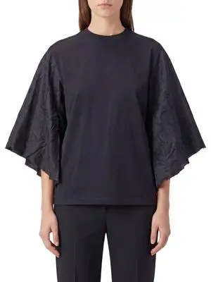 HAIKURE Long-sleeved Cotton T-shirt With Crew Neck - Black