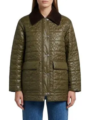 GANNI Quilted Jacket - Green