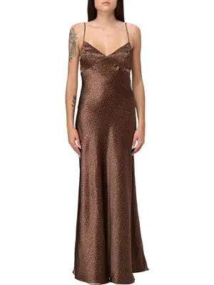 MC2 SAINT BARTH Animal Print Silk Maxi Slip Dress - Multicolor
