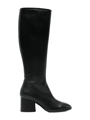 AeydĒ Knee High Block Heel Boots - Black