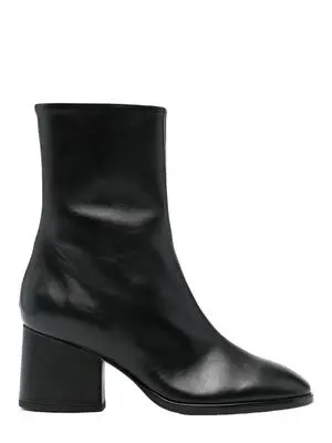 AeydĒ Leather Zip-up Ankle Boots - Black