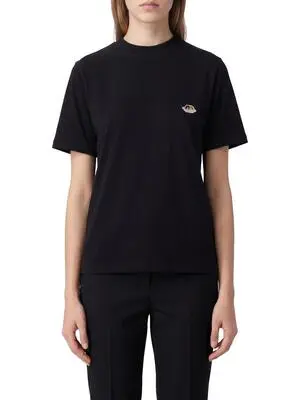 Fiorucci Cotton T-shirt With Logo Patch - Black