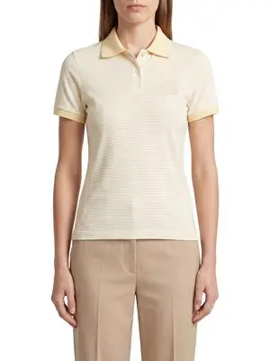 SPORTY & RICH Striped Polo Shirt - Yellow