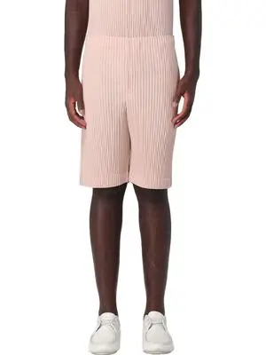 Issey Miyake Homme Plissé Knee-length Crêpe Shorts With Elastic Waist - Beige