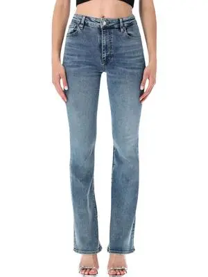 FRAME Mid-rise Cropped Flared Jeans In Stretch - Denim
