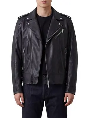 Dsquared2 Leather Biker Jacket - Black