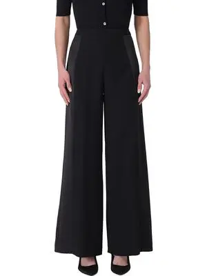 H COUTURE Crêpe Wide-leg Trousers - Black