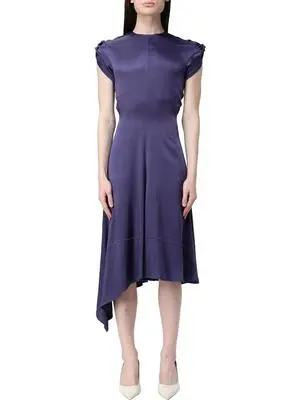 Victoria Beckham Asymmetrical Midi Dress - Blue