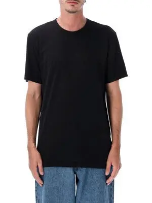 JAMES PERSE Short-sleeved Cotton T-shirt With Crew Neck Black