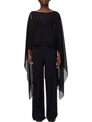 H COUTURE Crêpe Blouse - Black