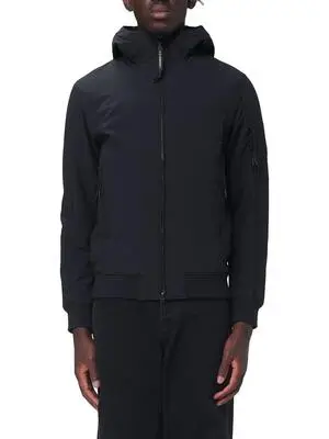 C.P. COMPANY Technical Fabric Hooded Windbreaker Jacket - Black