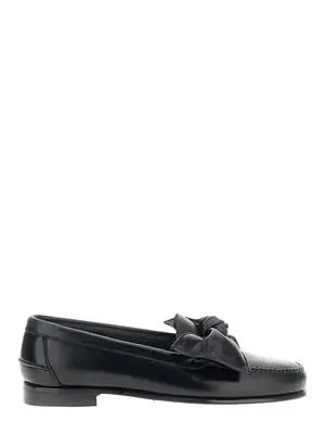 Hereu Loafers With Bow Detailing - Black