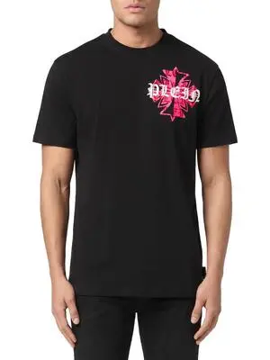 Philipp Plein Printed Cotton T-shirt - Black