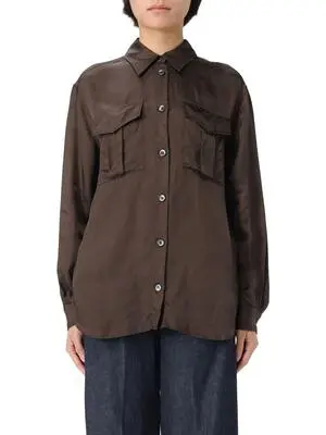 Aspesi Button-up Shirt With Classic Collar And Pockets - Brown
