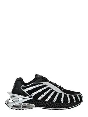 PLEIN SPORT Bi Thunderstorm Genx Sneakers In Mesh With A Chunky Sole - Black