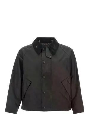 Barbour Transport Waxed Cotton Jacket - Black