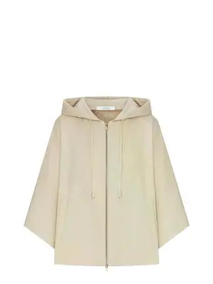 Max Mara Technical Cotton Jersey Hooded Sweater - Neutrals