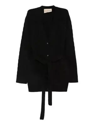 Valentino Garavani Cashmere Cable Knit Cardigan - Black