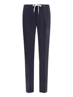 PT TORINO Drawstring Elasticated-waist Trousers - Blue