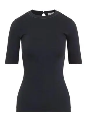 Brunello Cucinelli Monili-trim Short-sleeve T-shirt - Blue