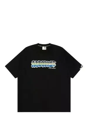 AAPE BY *A BATHING APE Aapeunvs Logo-print Graffiti-effect T-shirt - Black