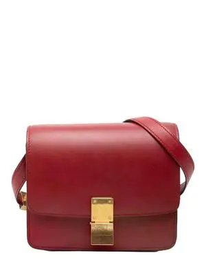 Celine Small Calfskin Classic Box Crossbody Bag - Red