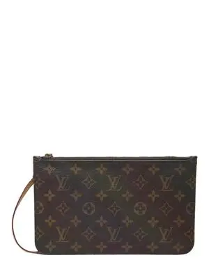 LOUIS VUITTON 2015 Monogram Neverfull Mm Pouch - Brown