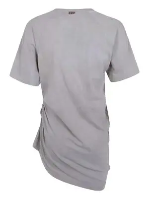 ZIGGY CHEN Asymmetric Gathered T-shirt - Grey