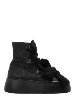 Agl Ribbon Platform Boots - Black