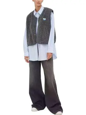 American Vintage Reversible Faux-shearling Gilet - Grey