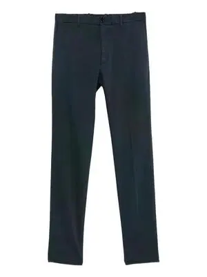 Incotex Pressed-crease Straight-leg Trousers - Blue