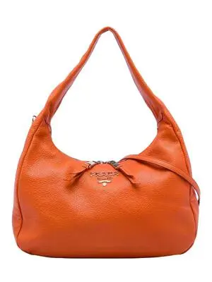 Prada 2010-2026 Vitello Phenix Satchel - Orange