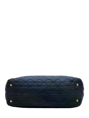 Prada Quilted Tessuto Padded Satchel - Blue