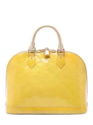 LOUIS VUITTON 2012 Monogram Vernis Alma Pm Handbag - Yellow