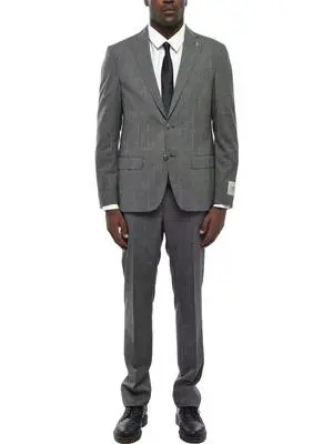 Corneliani District Check Virgin Wool Suit - Grey