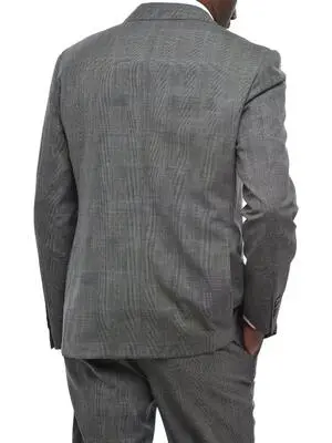 Corneliani District Check Virgin Wool Suit - Grey