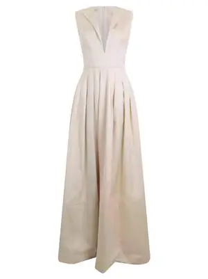 Philosophy Di Lorenzo Serafini Sleeveless V-neck Gown - Neutrals