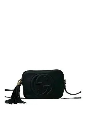 Gucci 2000-2015 Calfskin Soho Disco Crossbody Bag - Black