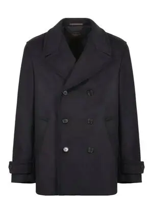 SLOWEAR Montedoro Double-breasted Peacoat - Blue