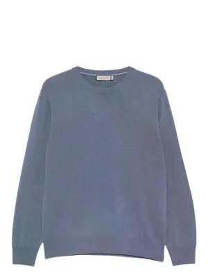 Canali Ribbed-trim Sweater - Blue