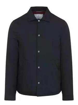 Brunello Cucinelli Press-stud Padded Jacket - Blue