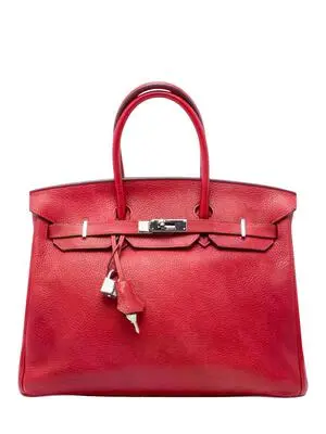 Hermès 2012 Special Order Togo Birkin Retourne 35 Handbag - Red