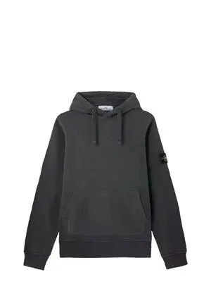 Stone Island 6100062 Organic Cotton Fleece Hoodie - Grey