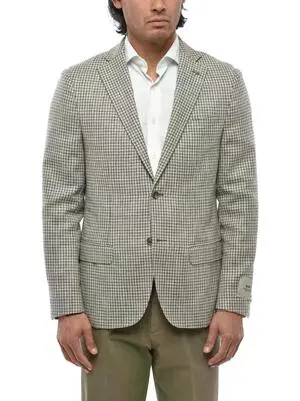Corneliani Houndstooth Single-breasted Blazer - Grey