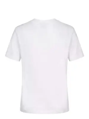 MSGM Bead-embellished Floral Motif T-shirt - White