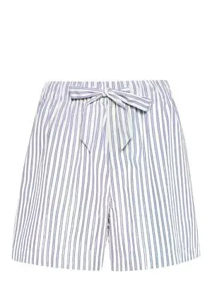 TEKLA Striped Poplin Pyjama Shorts - Blue