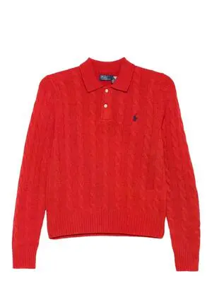 Polo Ralph Lauren Cable-knit Polo Sweater - Red