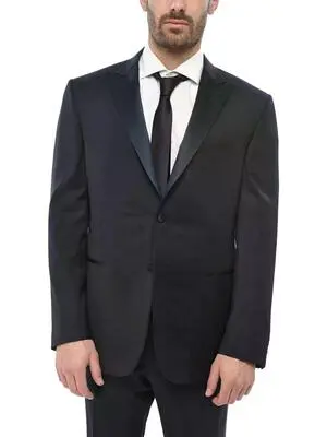 Corneliani Satin-trim Suit - Blue