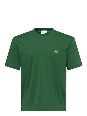 Lacoste Embroidered-emblem Crew-neck Cotton T-shirt - Green